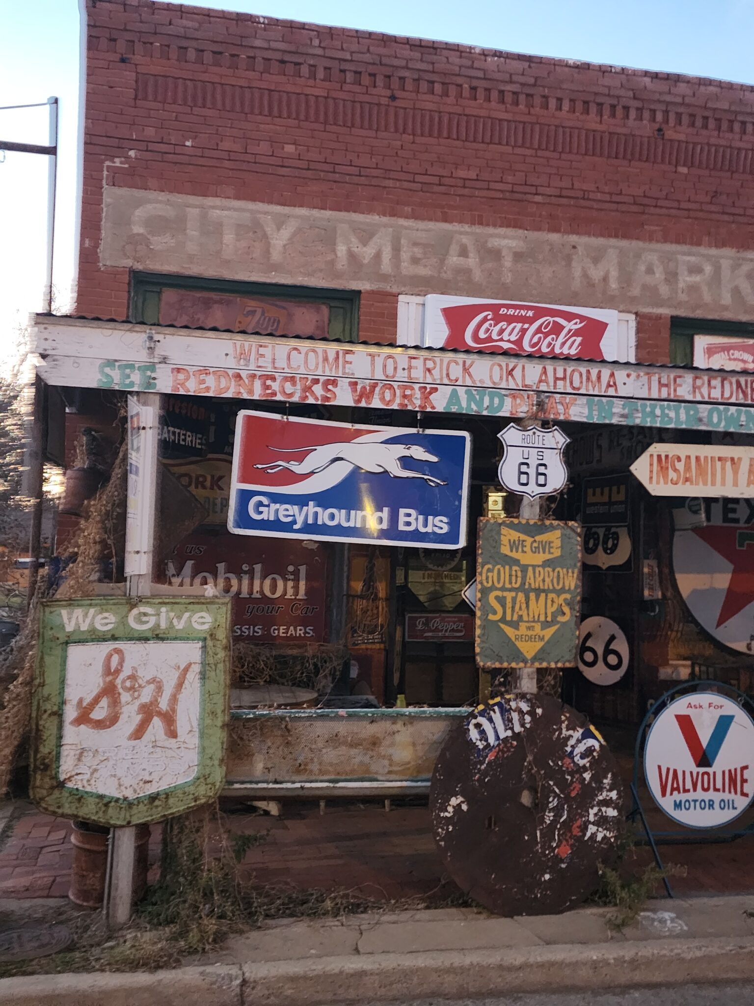 The Route 66 Town Of Historic Erick Oklahoma - Route 66 Road Relics